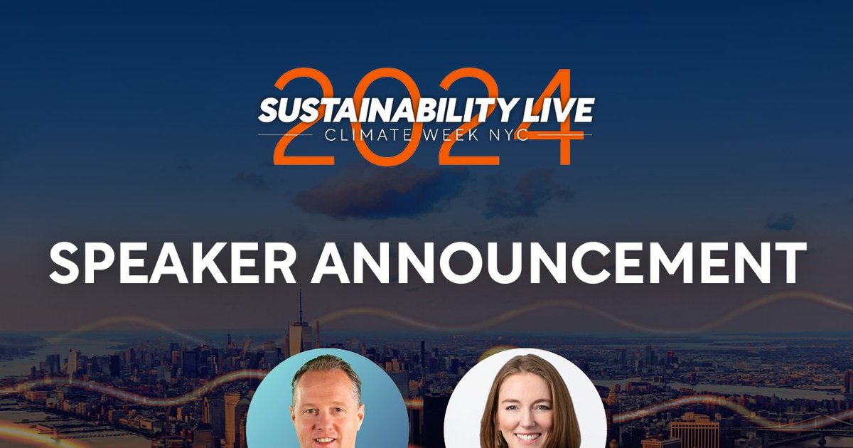 NEW Speakers Join Sustainability LIVE: Climate Week NYC ...