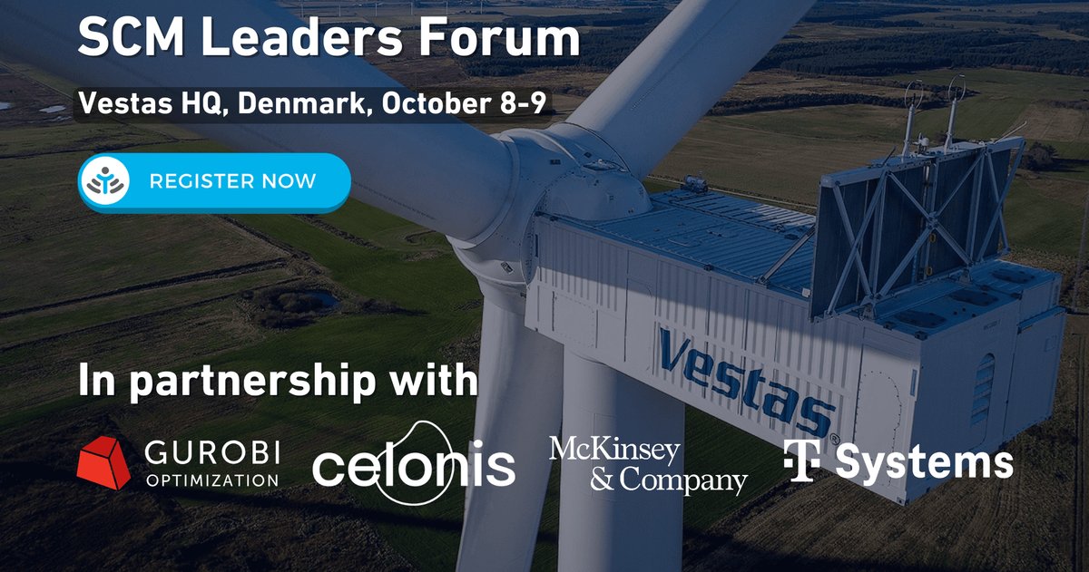 SCM Leaders Forum, Vestas | Denmark | 8-9 Oct | Supply Chain Magazine