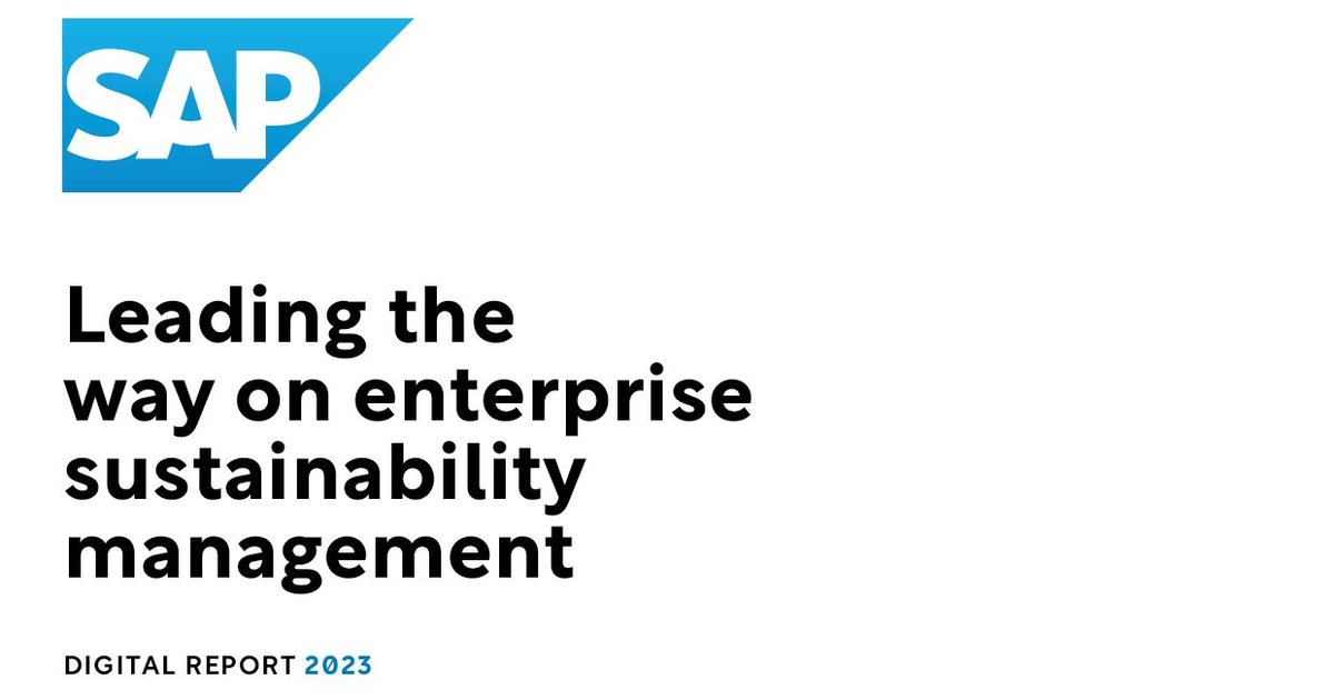 SAP: leading the way on enterprise sustainability management ...
