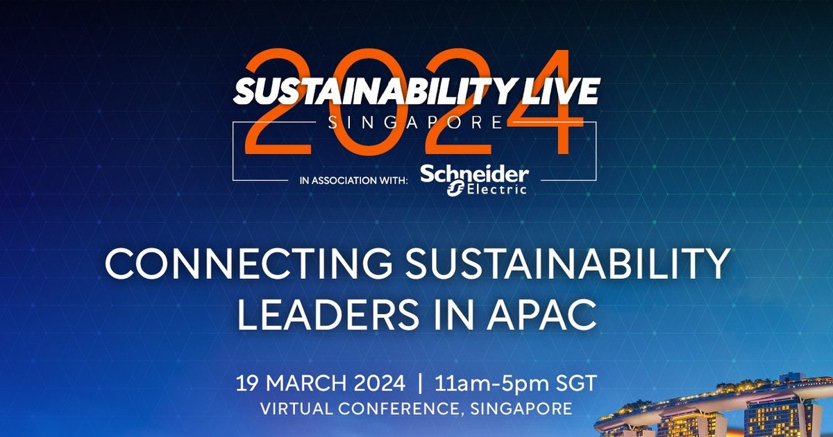 Sustainability LIVE Singapore: A Conference for APAC Leaders ...