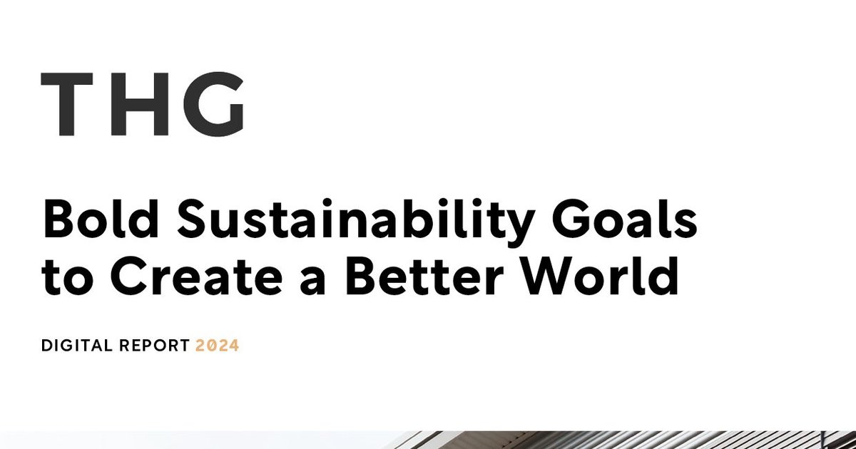 THG: Bold Sustainability Goals to Create a Better World ...