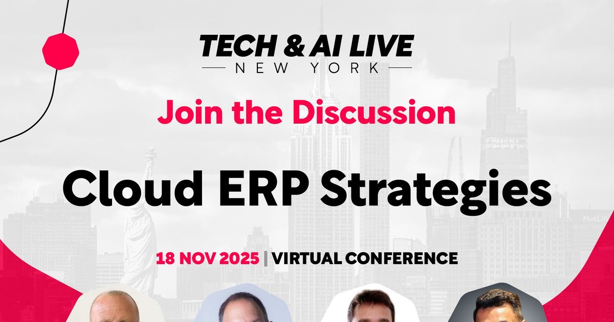 Shape Your Cloud ERP Strategy at Tech & AI LIVE New York | Technology ...