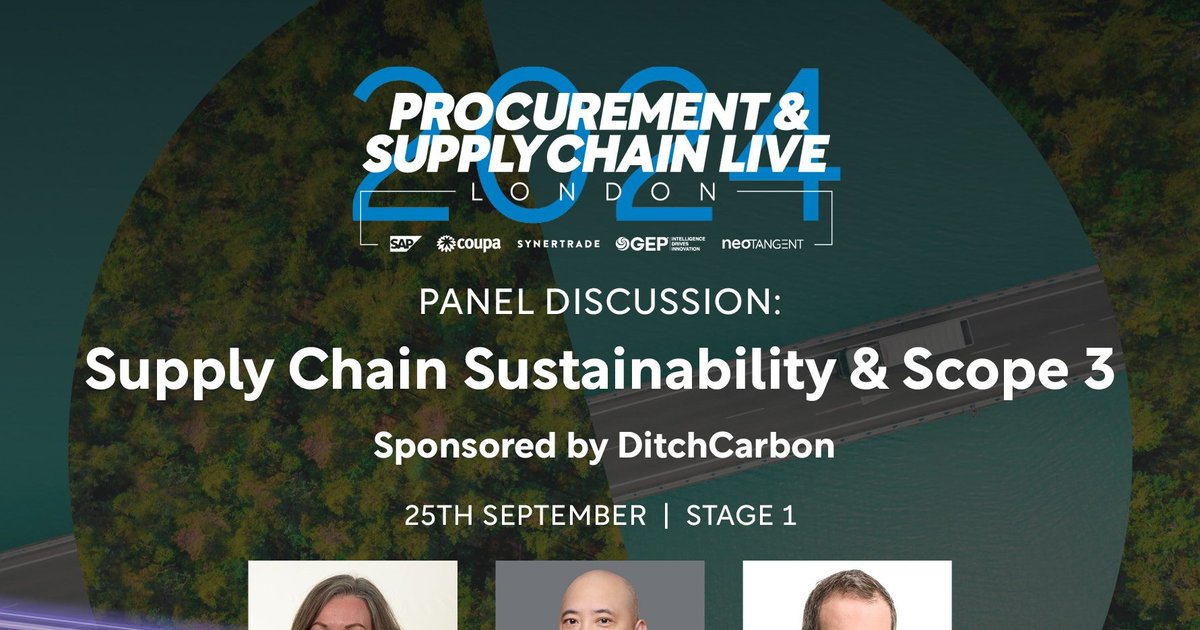 P&SC LIVE London – Supply Chain Sustainability & Scope 3 | Procurement ...