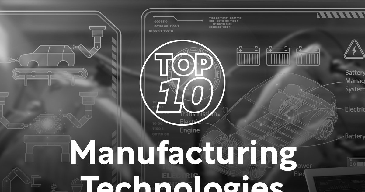 Top 10: Manufacturing Technologies | Manufacturing Digital