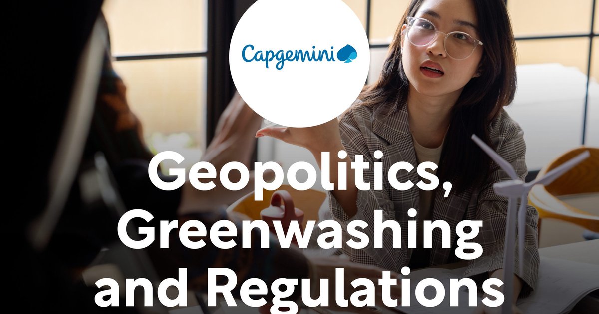 Capgemini: Geopolitics Impacts Sustainability Innovation ...