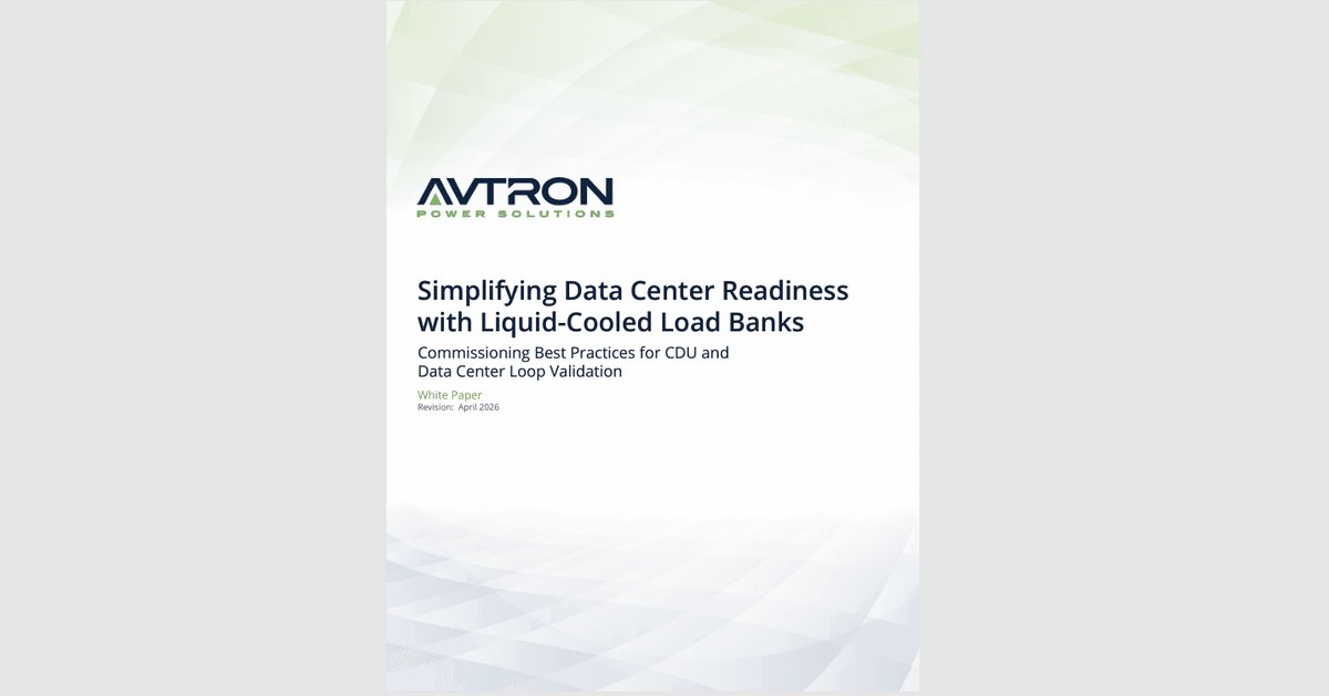 Avtron Guide: Liquid-Cooled Data Centre Commissioning | Data Centre ...
