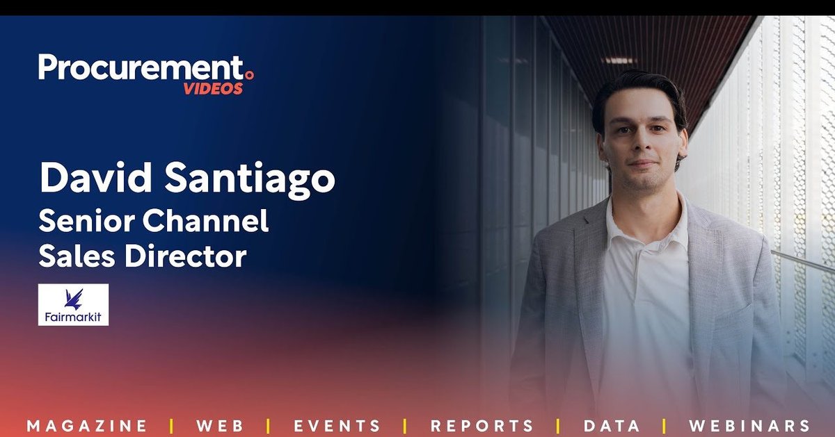SAP NOW AI Tour: David Santiago, Fairmarkit | Procurement Magazine