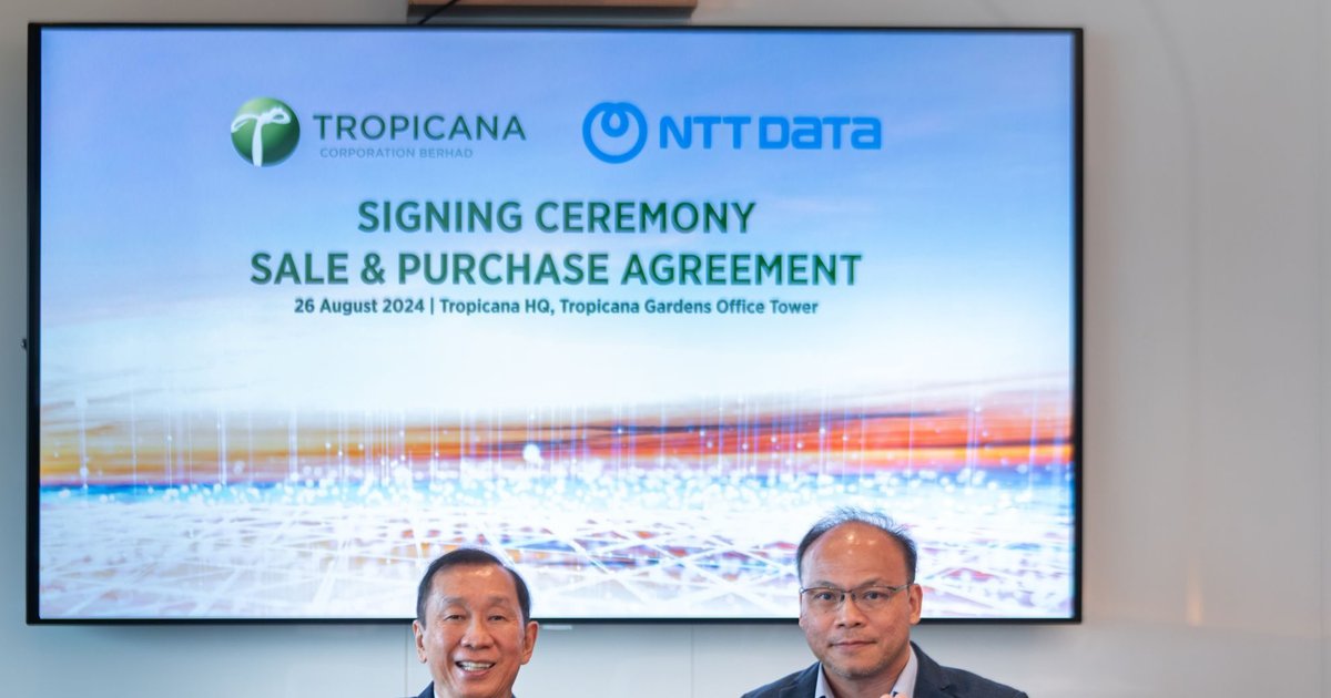 Tropicana US$88m Johor Land Deal with NTT Data Group | Data Centre Magazine