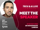 Tech & AI LIVE London Exclusive Q&A with Iain Brown from SAS ...