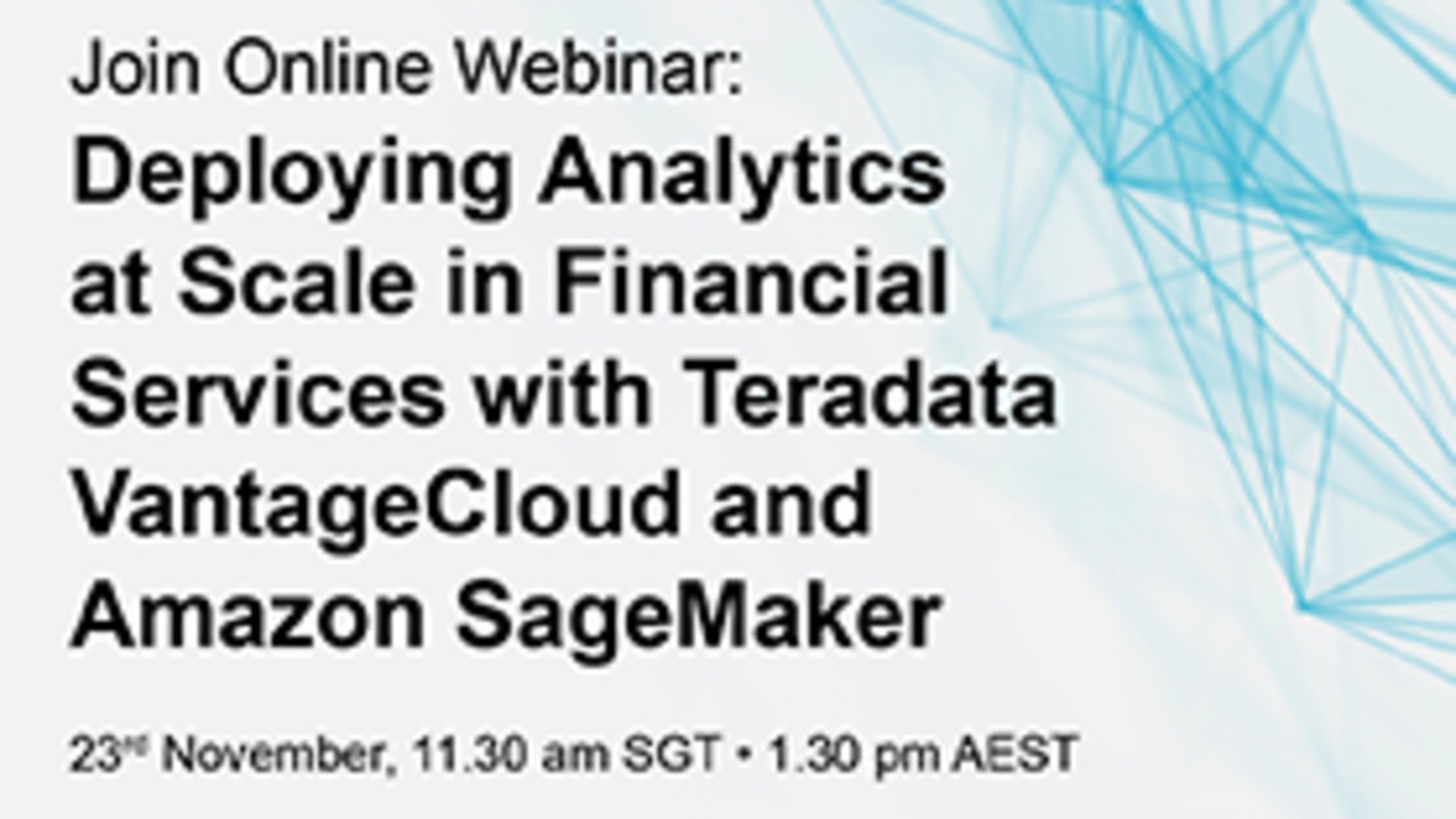 Webinar: deploying analytics at scale in financial services | FinTech Magazine