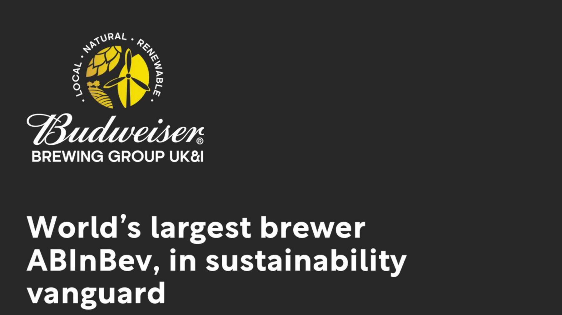 World’s largest brewer, AB InBev, in sustainability vanguard | Procurement