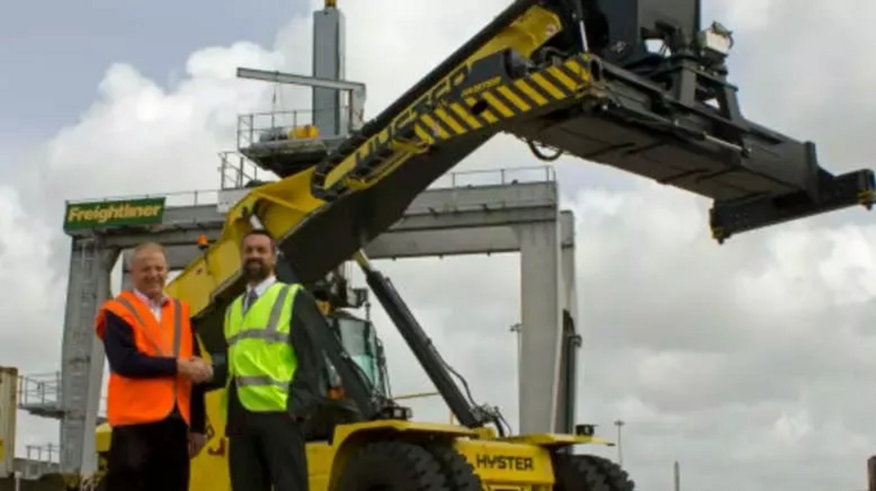 Frieghtliner's forklift savings with Hyster reach truck and Brigg's ...