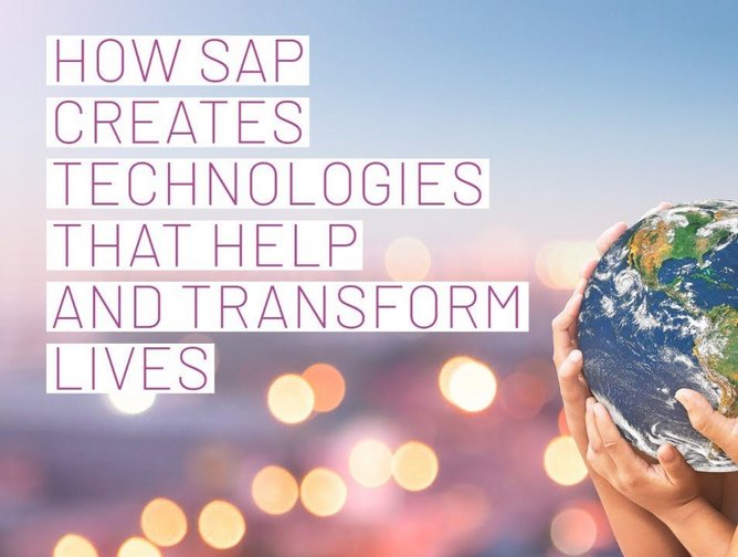 How SAP comes up with technologies that help and transform people's ...